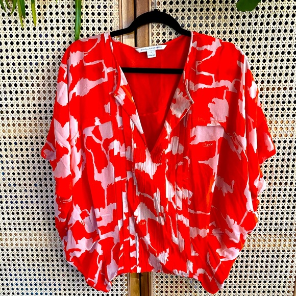 Diane Von Furstenberg | Tops | Dvf Orange Blouse | Poshmark